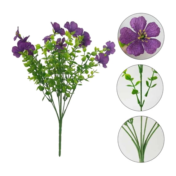 AFACUHX 4PC Artificial Flower Decoration Realistic Floral Decor Fade ...