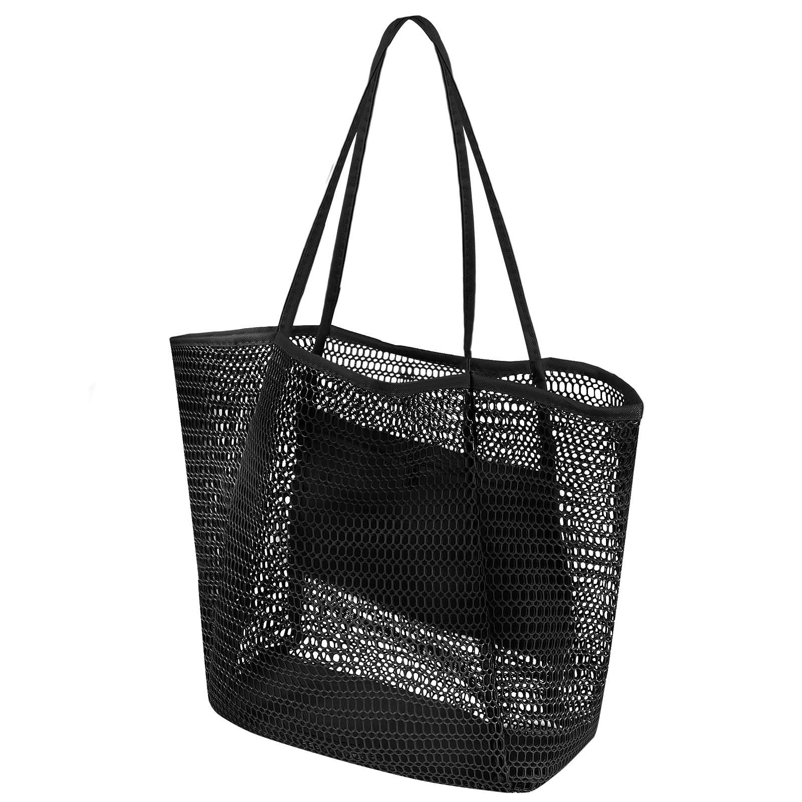 AFACUHX Mesh Beach Tote Bag Large Capacity Transparent Waterproof ...