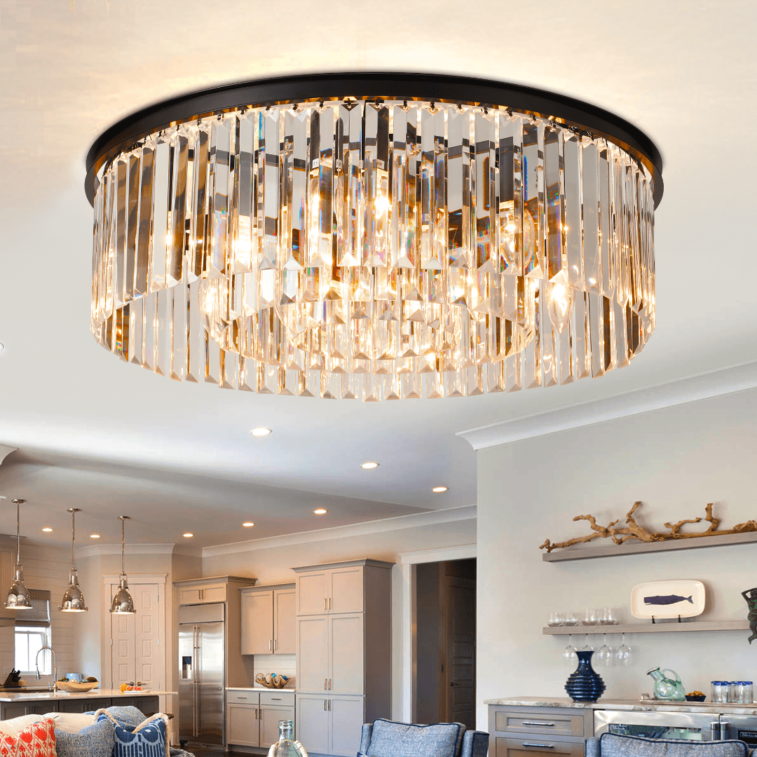 AFANQI 23.6 inch European style K9 crystal chandelier, modern living ...