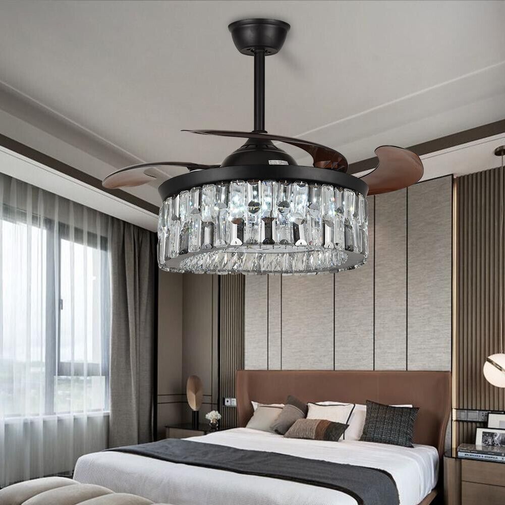 Lodgin Faux-Wood 35-inch 6-light Lighted Ceiling Fan Fandelier with ...