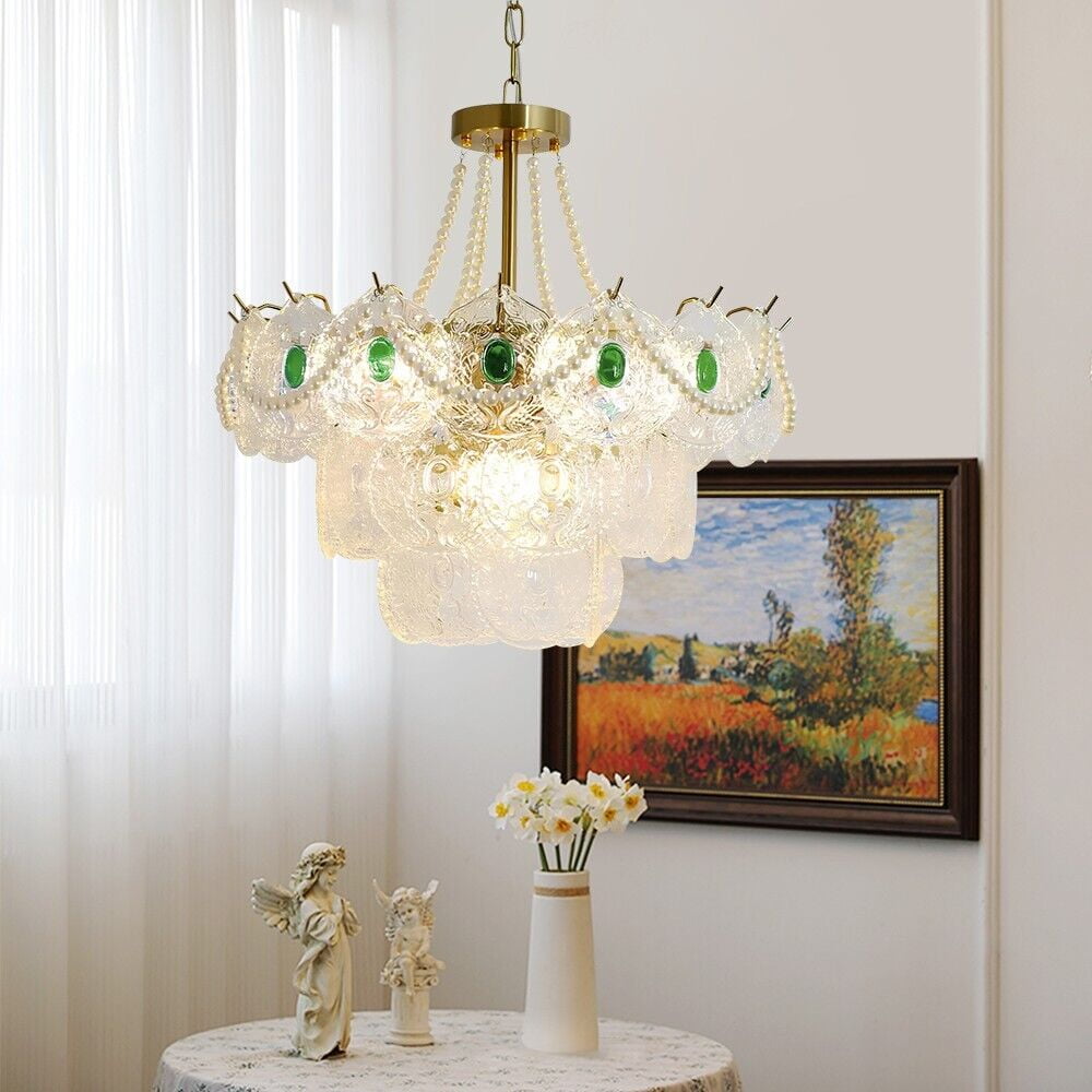 AFANQI Elegant Crystal Chandelier Modern 8 Ceiling Light Lamp Pendant ...