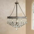 AFANQI Modern Crystal Chandeliers 18.89" Black Ceiling Pendant Light ...