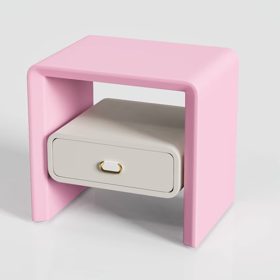AFANQI Unique design single drawer bedside table, bedroom hollow ...