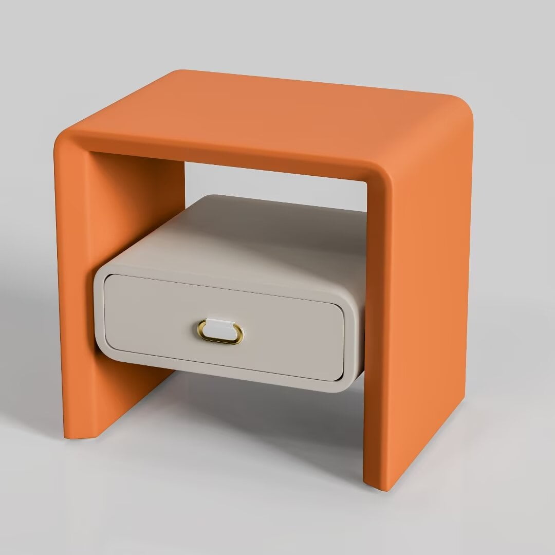 AFANQI Unique design single drawer bedside table, bedroom hollow ...