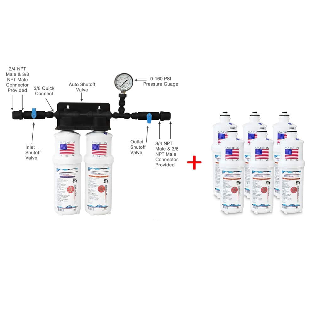AFC® #AFC-2S-18S Double / Twin Filter Food Service / Ice Machine Water ...
