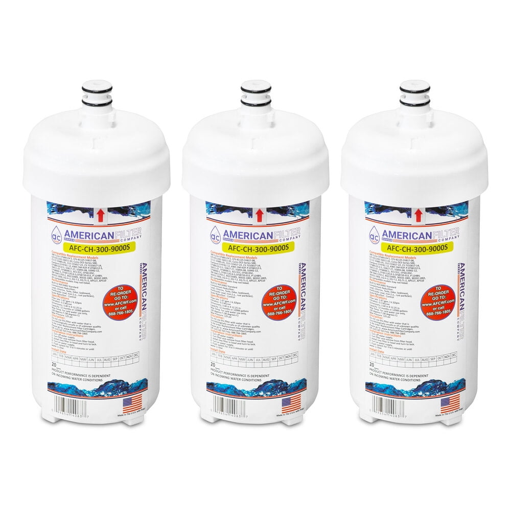 AFC® #AFC-CH-300-12000SK Water Filter Made in USA -3 Filters - Walmart.com