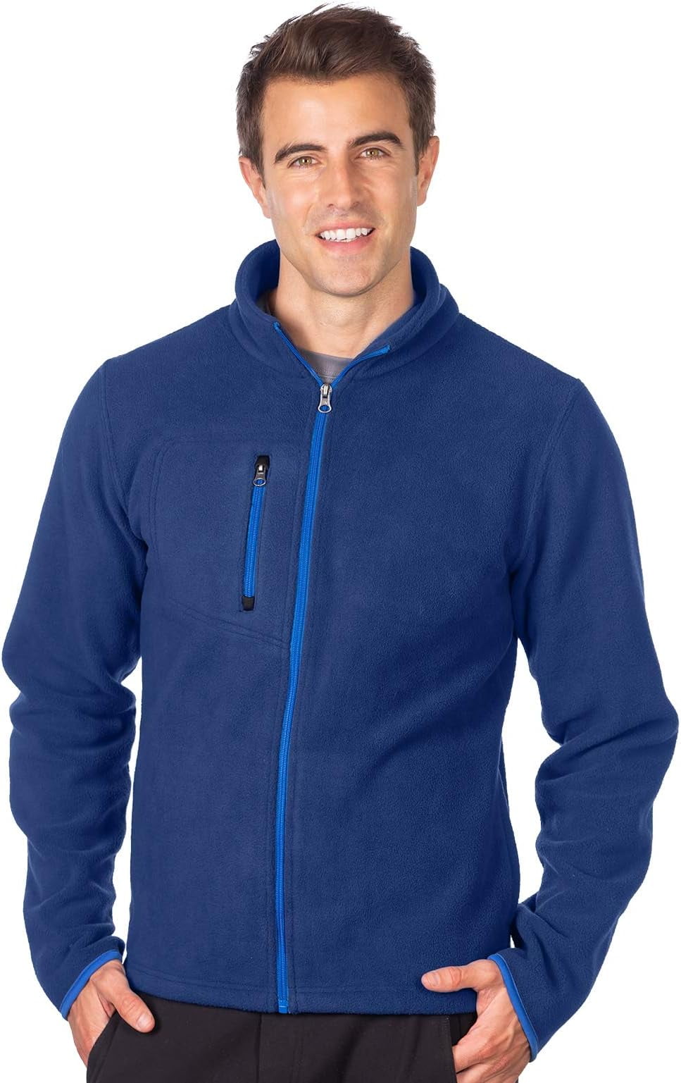 AFC Men's Heavyweight Micro Fleece Jacket Zip Up Coat 2x 3x 4x Only in ...