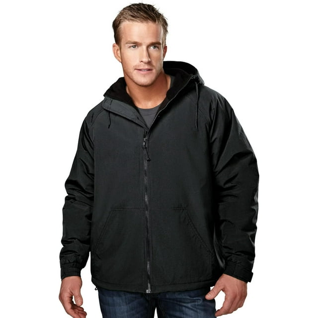 AFC Men's Nylon Hooded Jacket with Fleece Lining Lg to 6x Big and Tall ...