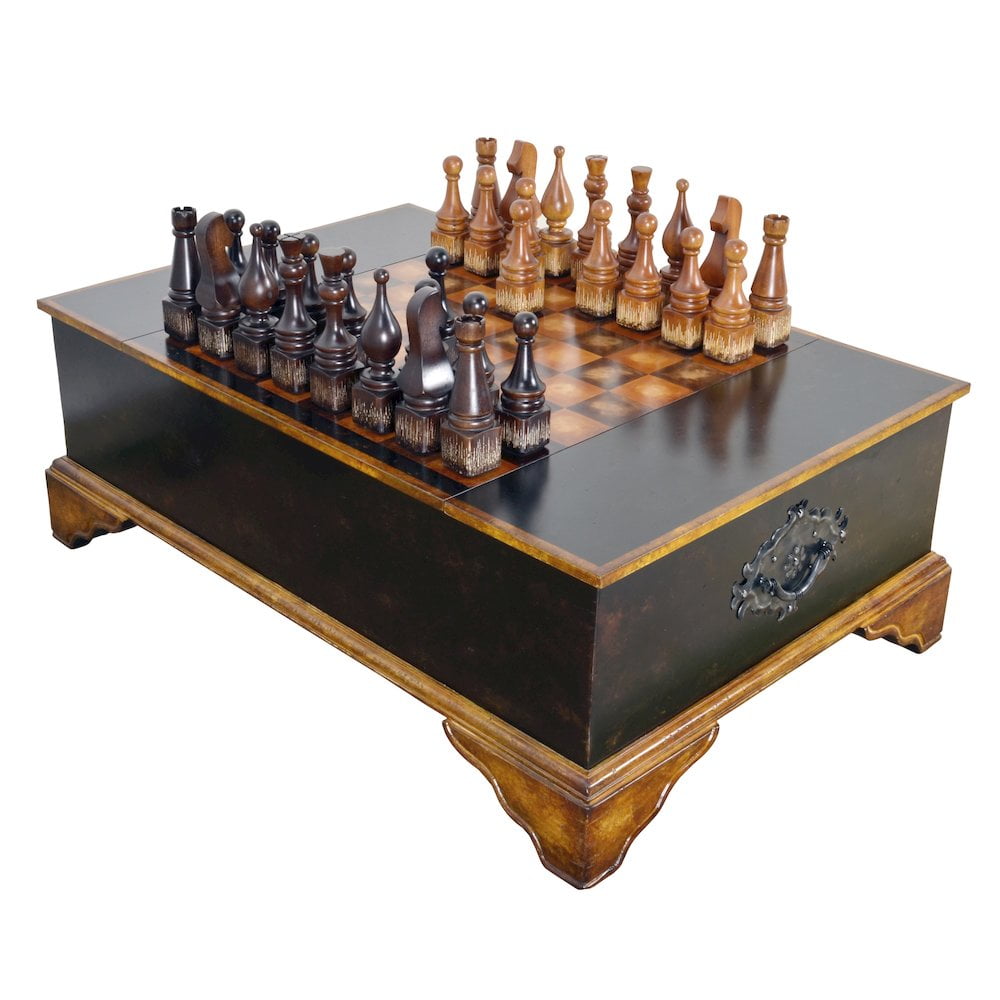 Ebony Chess Set Coffee Table - Walmart.com