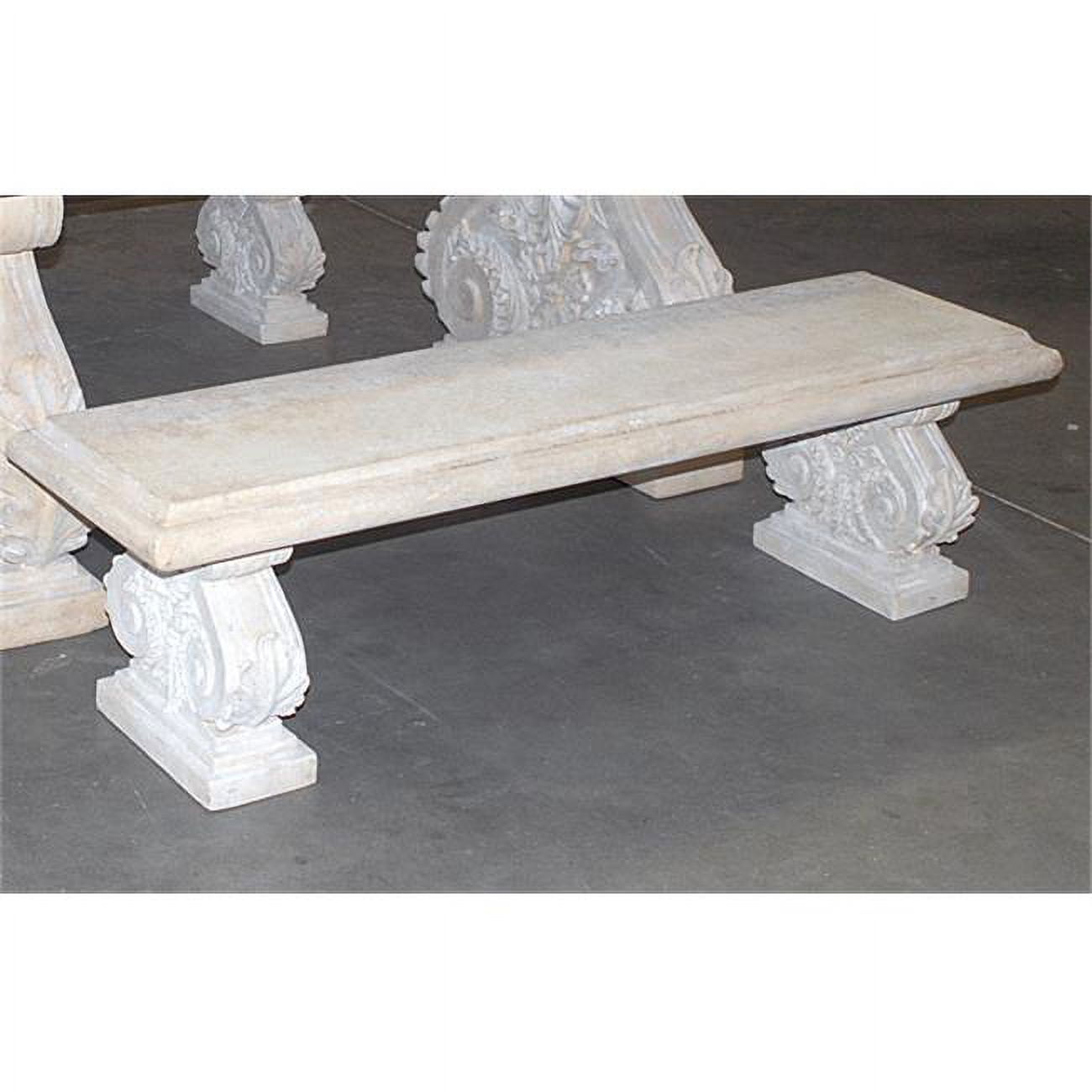 AFD Home 11028560 Stone Cast KC Garden Bench, Stone - Walmart.com
