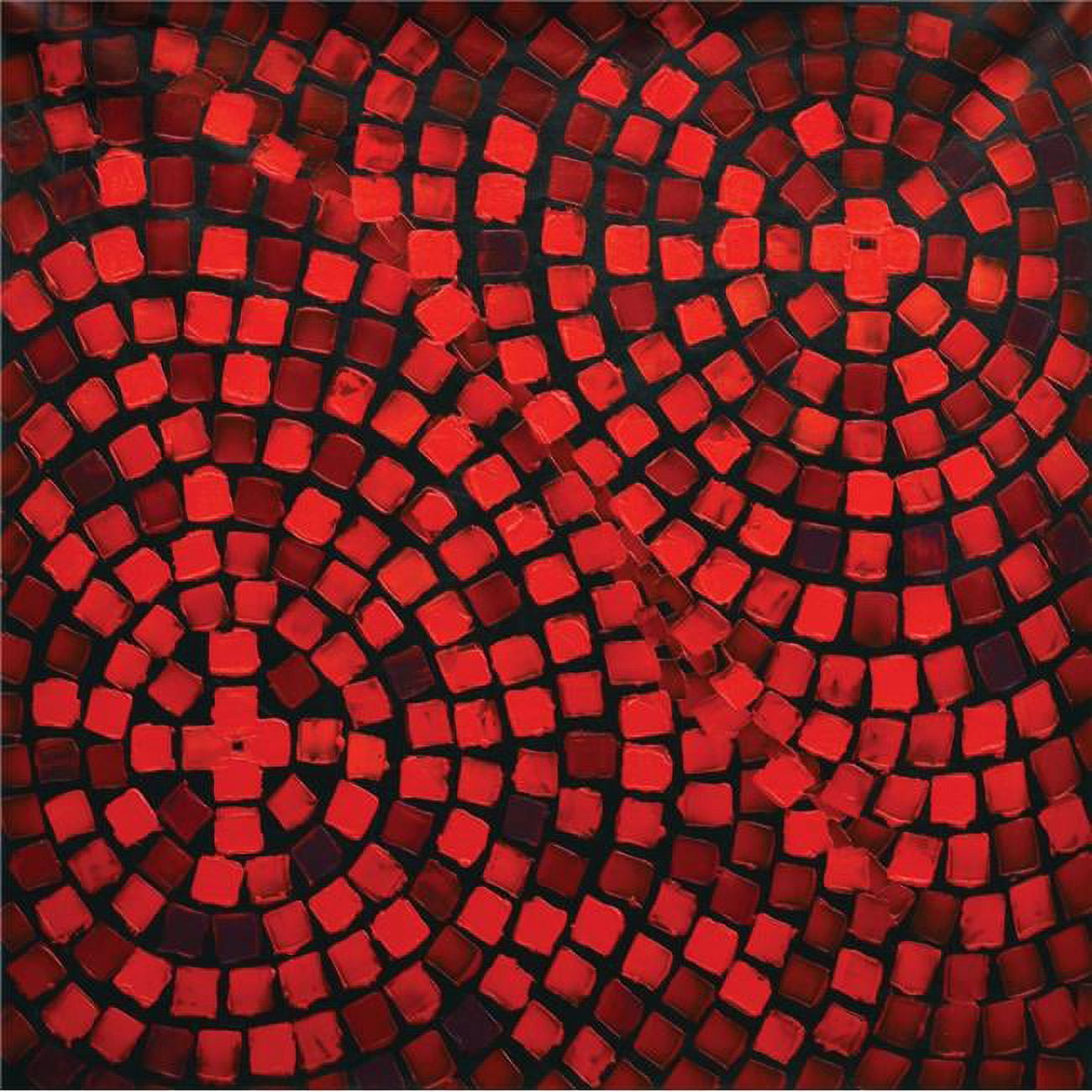 AFD Home 12018475 Abstract Red Mosaic Canvas & Wood Art - Walmart.com