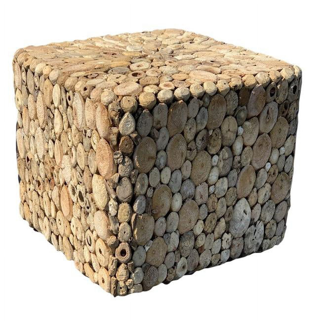 AFD Home 17.75 in. Tall Oyster Cross Cut Random Solid Wood Square ...