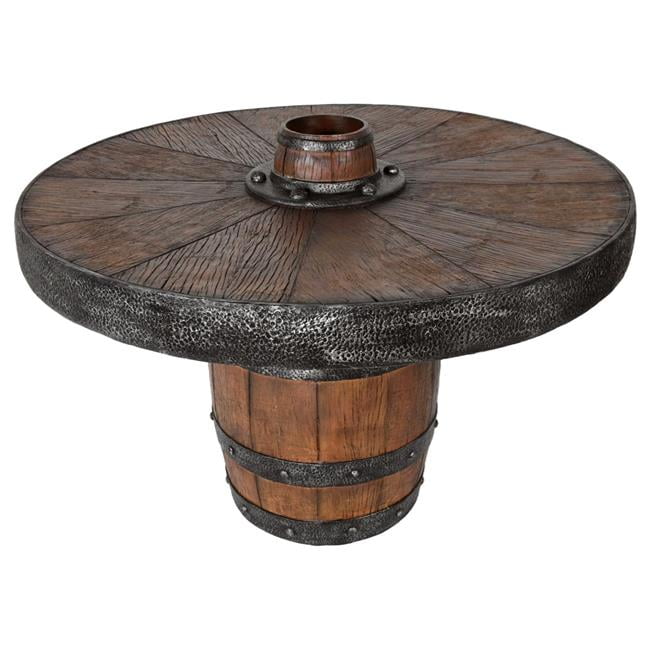 AFD Home Barrel Table - Brown & Black - Walmart.com