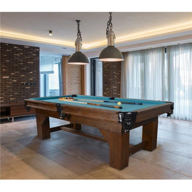 AFD Home Bungalow Ash Wood Slate Top Pool Table, Rustic Brown - Walmart.com