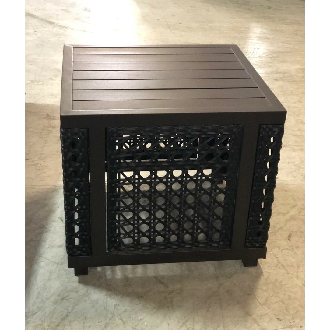 AFD Home Monterey Patio Side Table with All Weather Wicker - Walmart.com