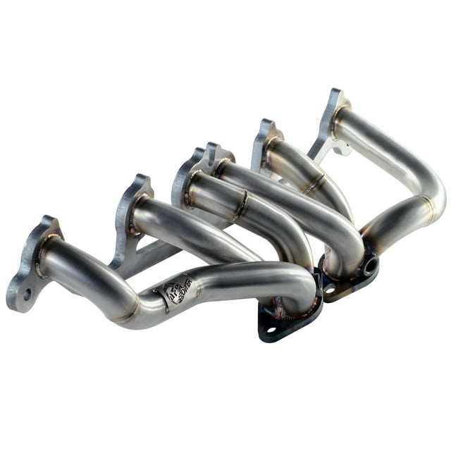 AFE Exhaust Header;Twisted Steel;Side xit;.5"Thing Flange w/Round Ports ...