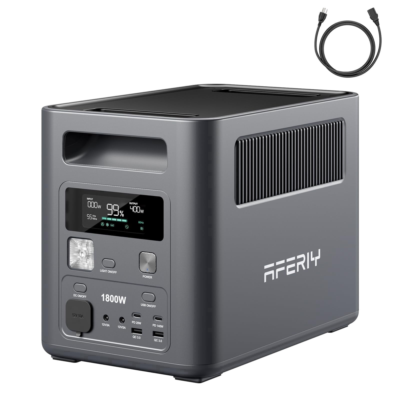 AFERIY Portable Power Station, 1024Wh LiFePO4 Solar Generator, 1800W AC ...