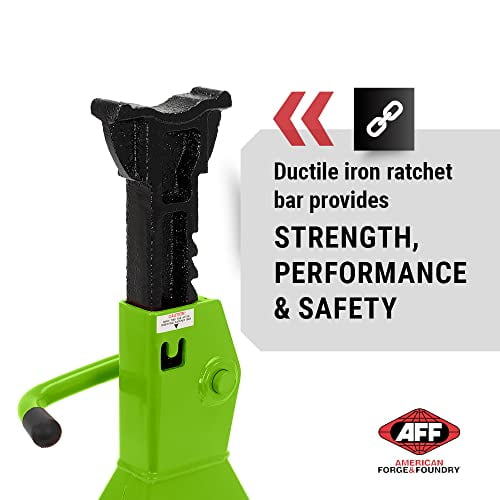 AFF Viking 4 Ton Jack Stand Set - Heavy Duty Ratchet Style Jack Stands ...
