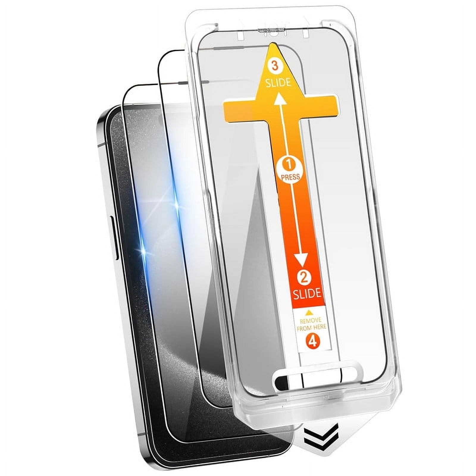 AFFLUX 2 Pack Tempered Glass Screen Protector for iPhone 16 Pro Max Clear Transparent Magic ...