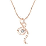 AFFY 0.10 Carat (cttw) Round Shape White Natural Diamond Solitaire ...