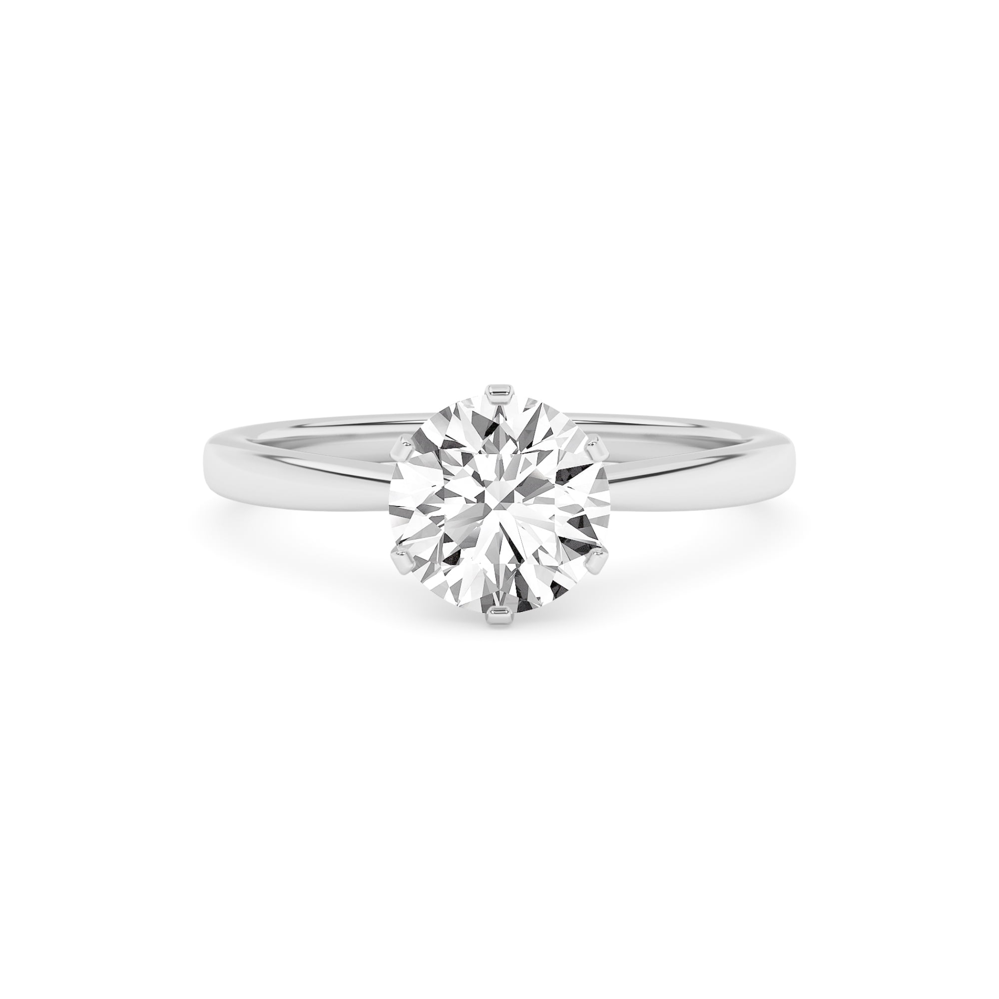 AFFY 1.00 Carat (ctw) 6-Prong Solitaire Engagement Rings For Women ...