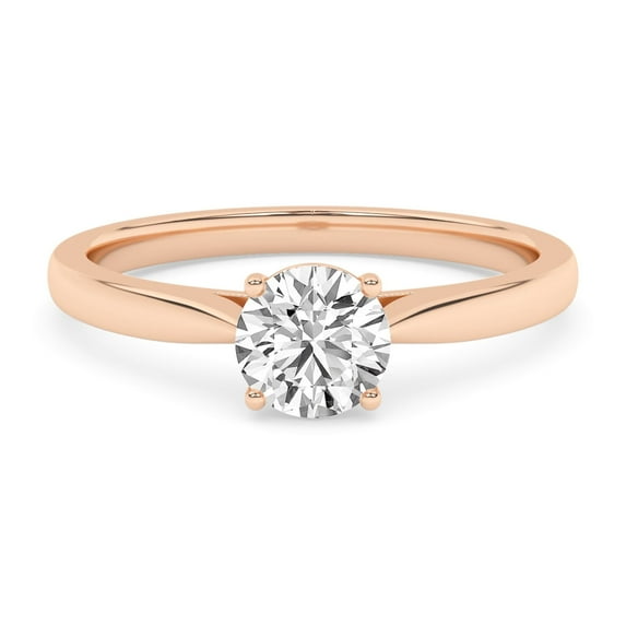 AFFY 1/2 Carat (ctw) Solitaire Engagement Rings For Women, Round Lab ...