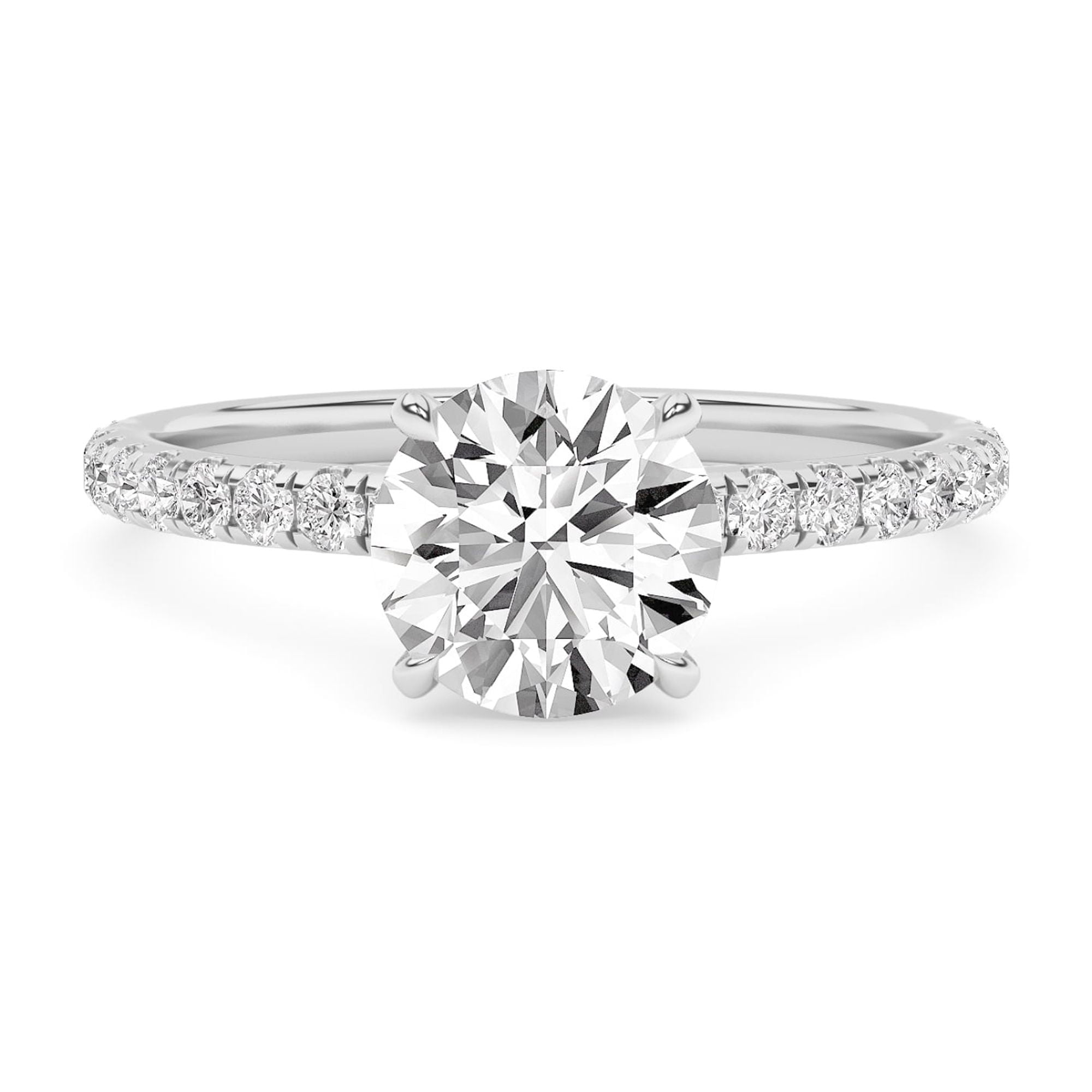 AFFY 1.40 Carat (ctw) Solitaire Engagement Ring For Womens, Round Lab ...