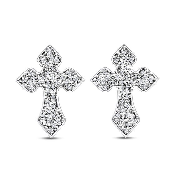 AFFY 1/5 Cttw 14k Gold Plated Sterling SIlver Round Cut White Natural ...