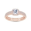 AFFY 14K Rose Gold Plated 0.85CT Moissanite Diamond Bridal Set Ring ...