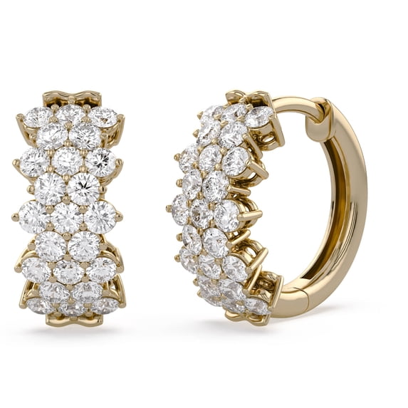 AFFY 10MM Huggie Hoop Earrings for Women 0.45 Carat (ctw) Round Lab ...