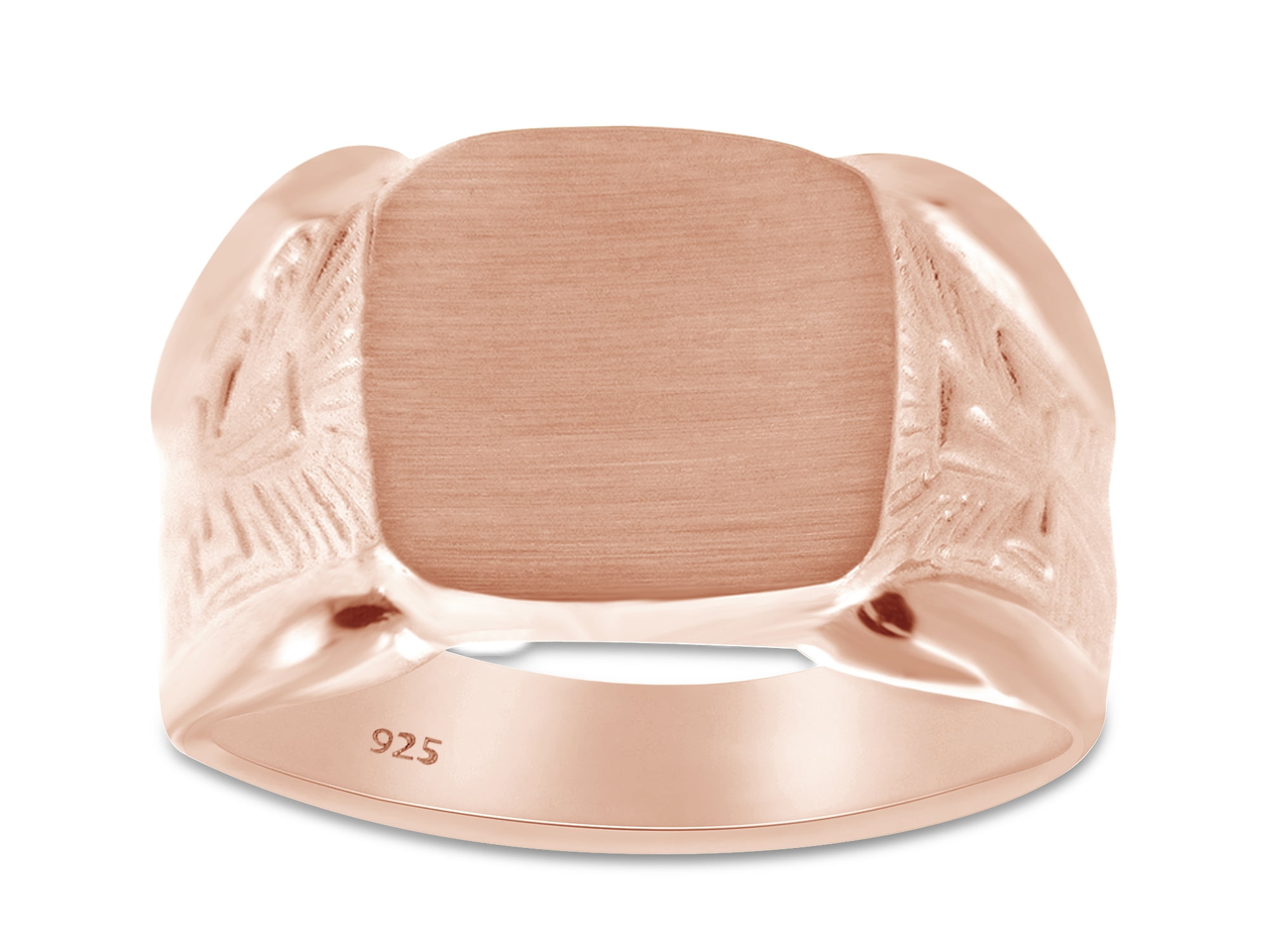 AFFY 14K Rose Gold Plated 925 Sterling Silver Protector Signet Ring ...