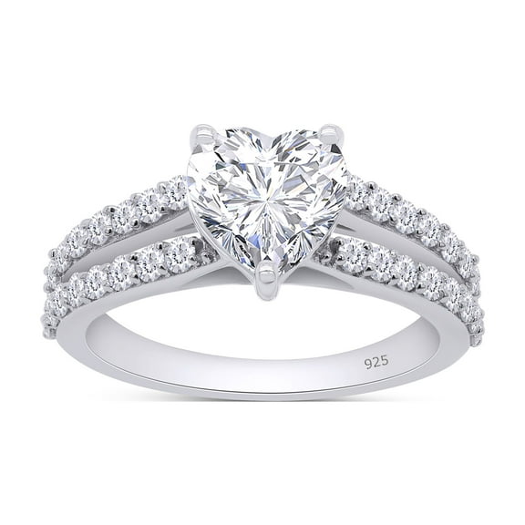 AFFY 1/10 Carat Round Shape Natural White Diamond Promise Ring For ...