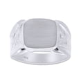 AFFY 14K White Gold Plated 925 Sterling Silver Protector Signet Ring ...