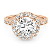 AFFY Solitaire Halo Engagement Rings For Women, 1.20 Carat (ctw) Round ...