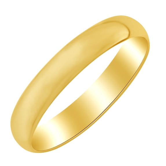 AFFY 4mm Half Round Band Ring in 14k Yellow Gold Ring Size - 5.5 ...