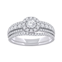 Cushion Cut Moissanite Bridal Set – 925 Sterling Silver Engagement Ring ...