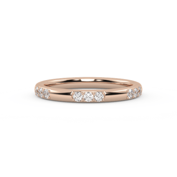 AFFY Eternity Wedding Band Ring for Women Round Cut Lab Created ...