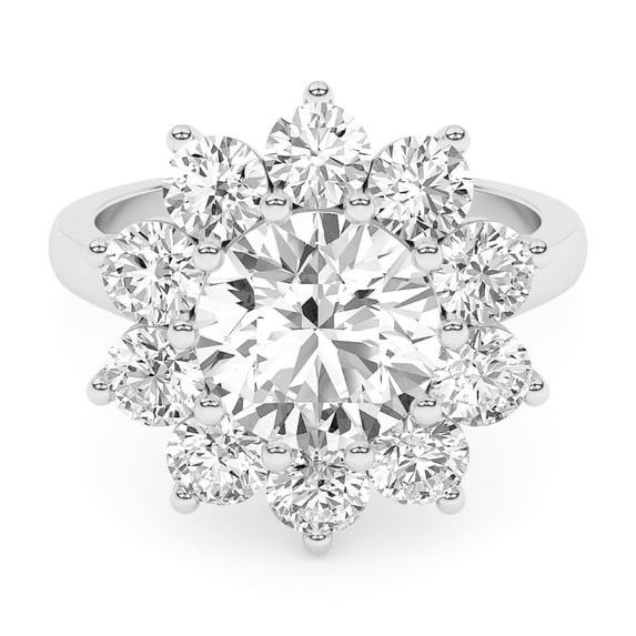 AFFY Floral Style Engagement Ring For Women, 3.00 Carat (ctw) Lab ...