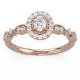 AFFY Halo Promise Ring for Women, 0.30 Carat (ctw) Oval and Round Lab ...
