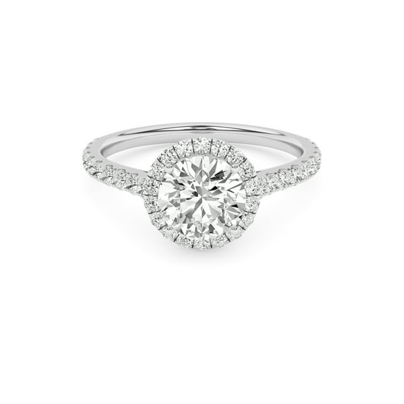 AFFY Halo Solitaire Engagement Rings For Women, 1.38 Carat (ctw) Lab ...
