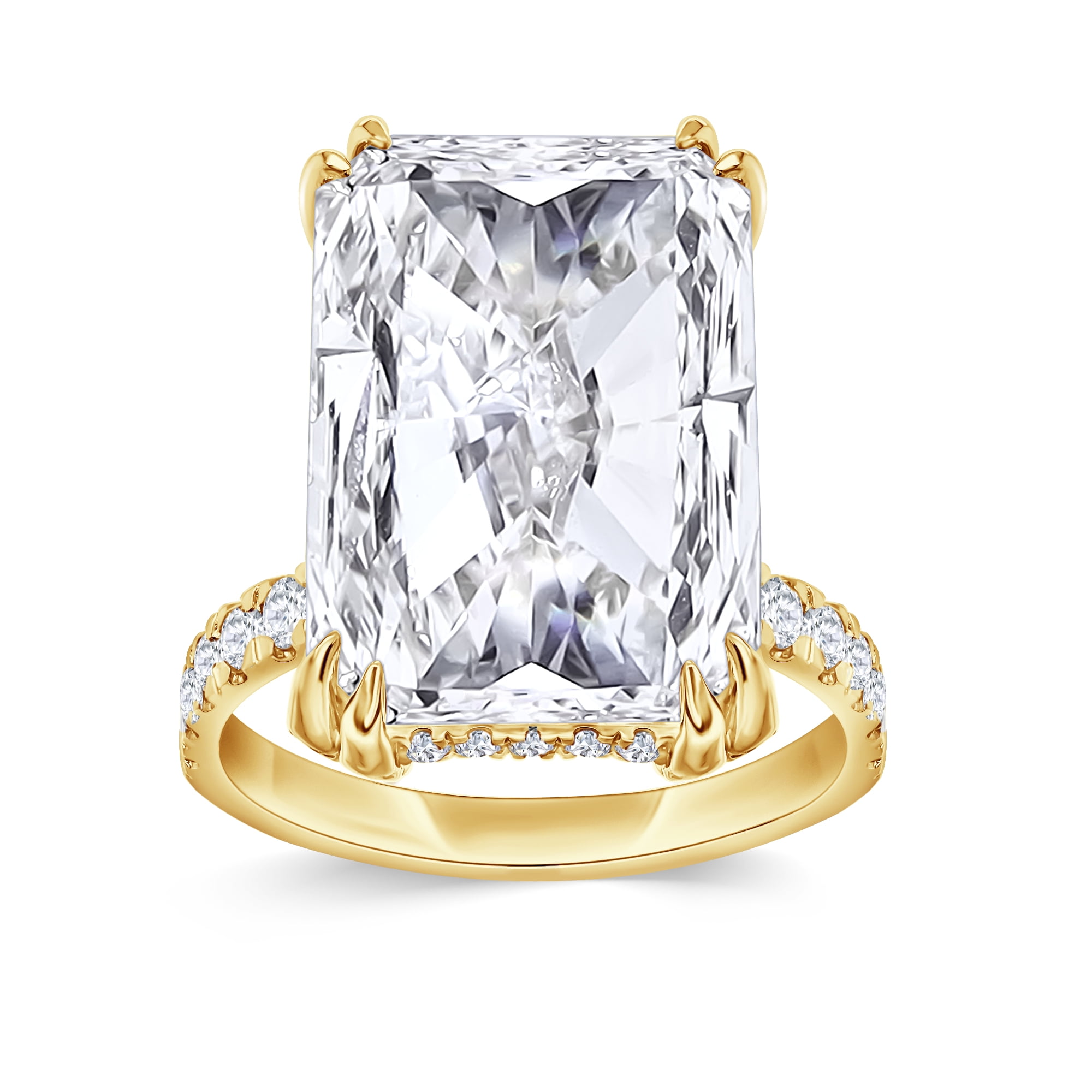 AFFY Hidden Halo Solitaire Engagement Ring for Women, 10.70 Carat (ctw ...