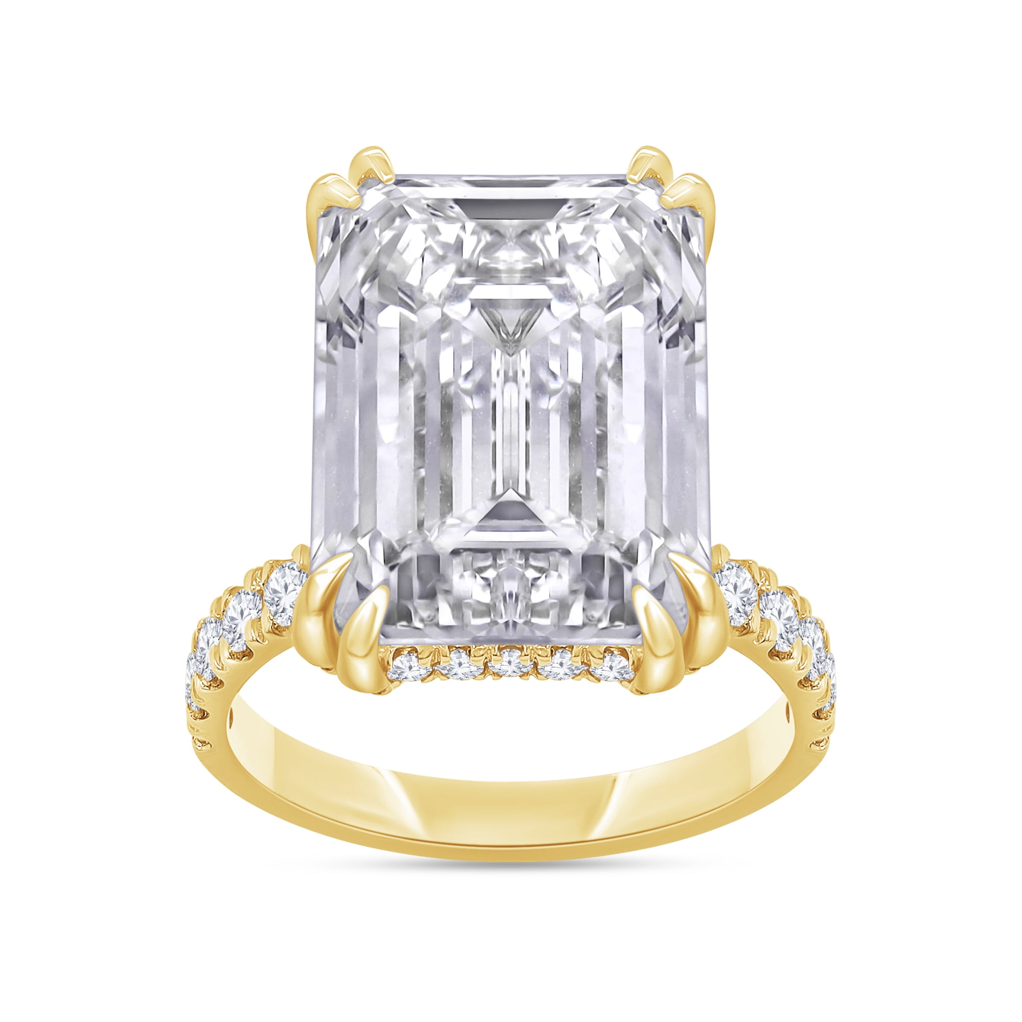 AFFY Hidden Halo Solitaire Engagement Ring for Women, 10.75 Carat (ctw ...