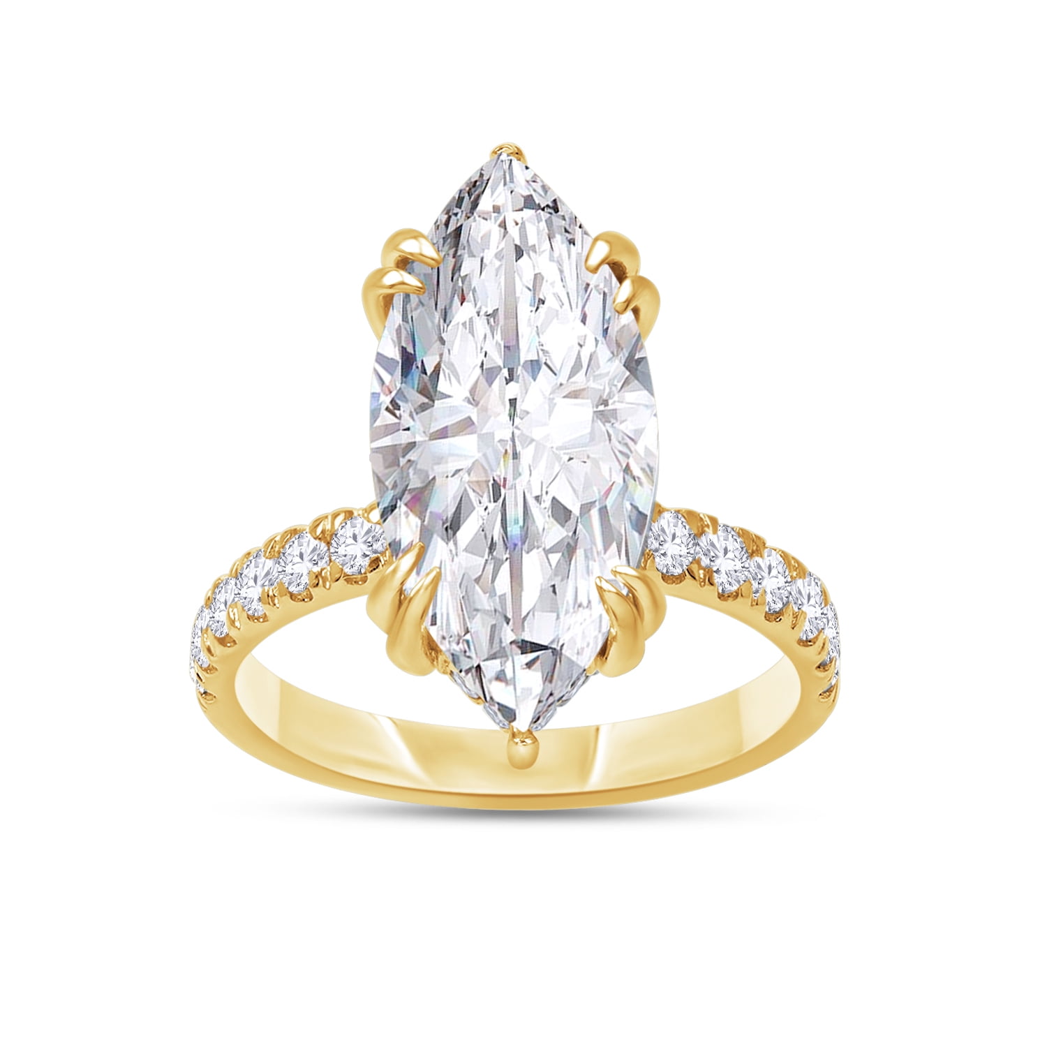 AFFY Hidden Halo Solitaire Engagement Ring for Women, 5.60 Carat (ctw ...