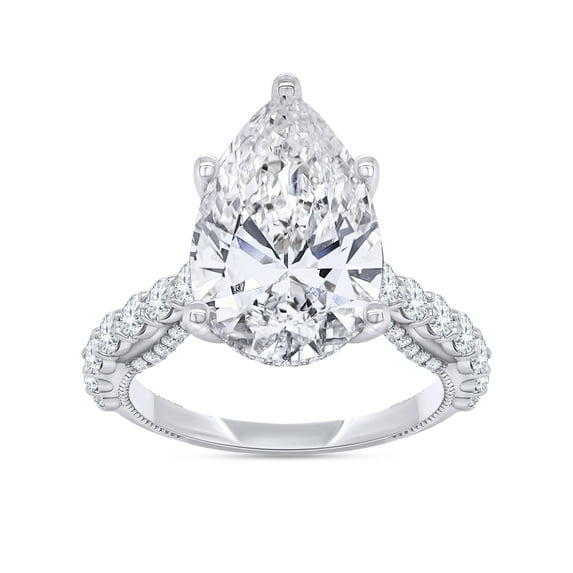 AFFY Hidden Halo Solitaire Engagement Ring for Women, 5.80 Carat (ctw ...