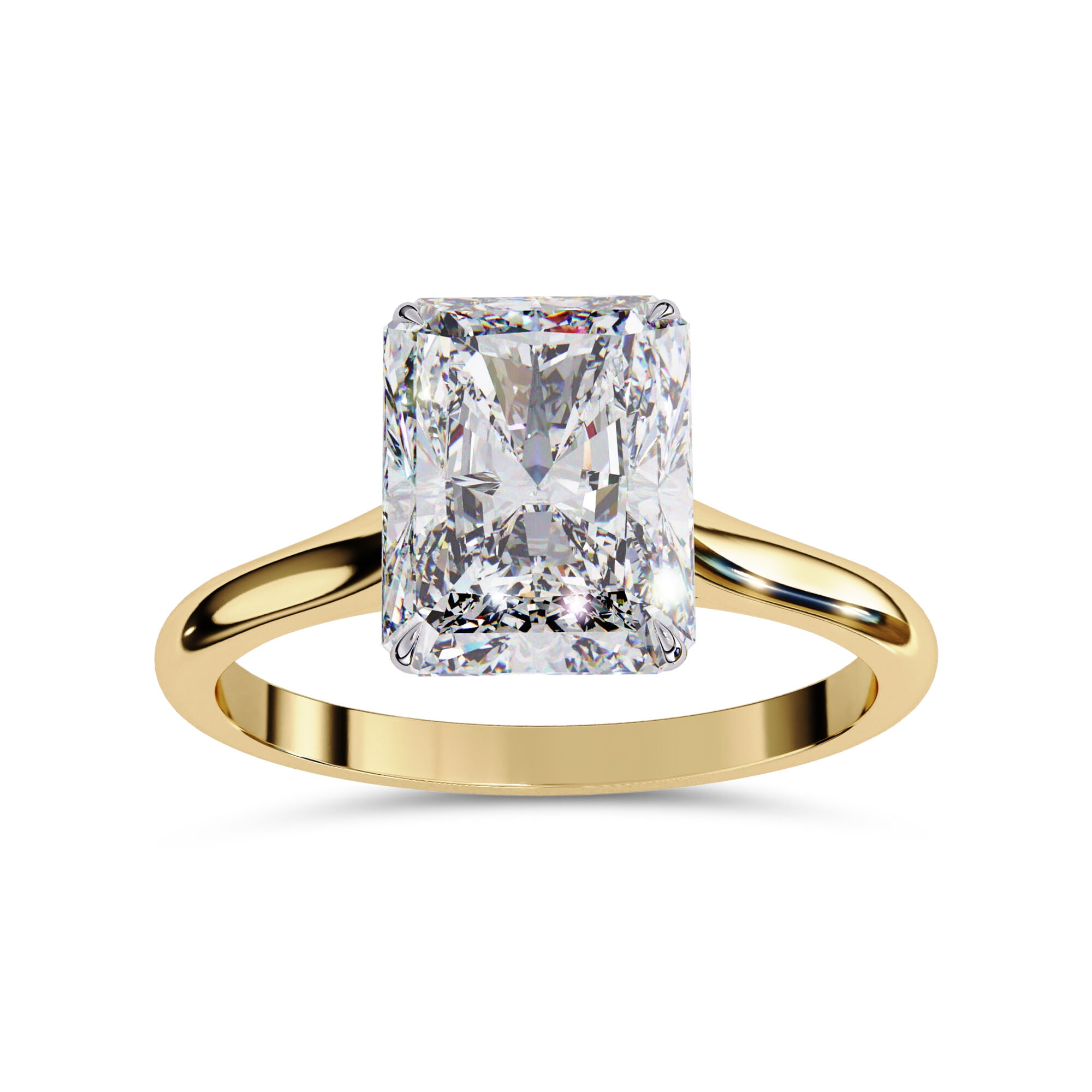 AFFY IGI Certified Lab Grown Diamond 4-Prong Solitaire Engagement Rings ...