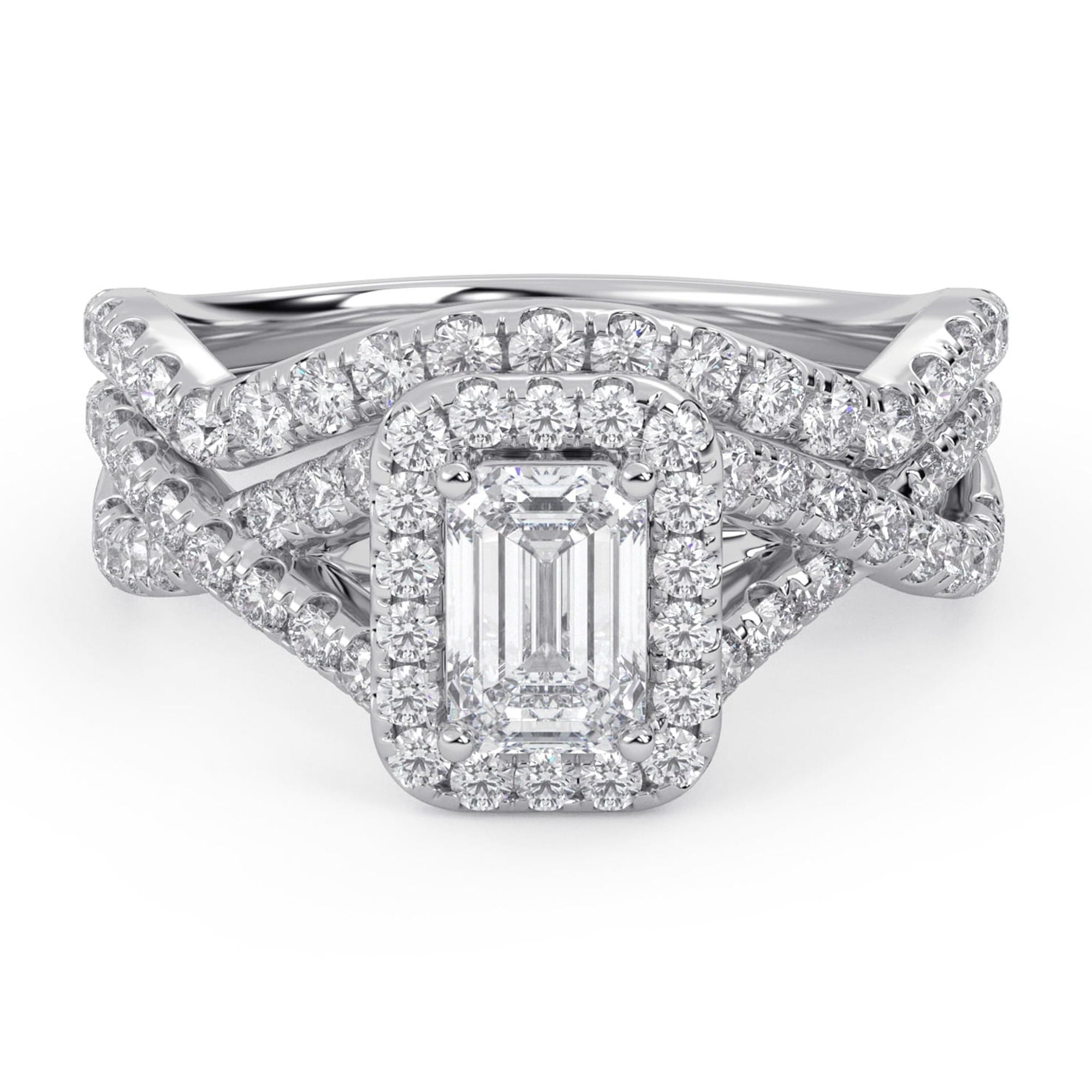 AFFY Infinity Halo Solitaire Bridal Set Ring for Women, IGI Certified 1 ...