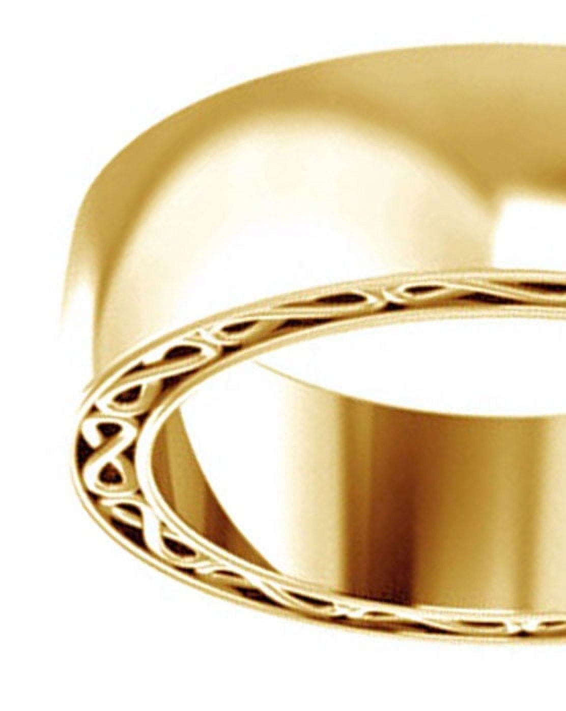 AFFY Infinity Side Style Comfort Fit Men's Band Ring In 14K Solid ...