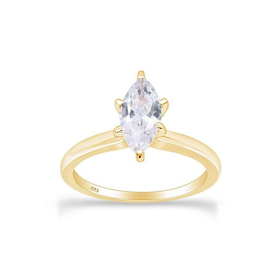 AFFY 14k Rose Gold Over Sterling Silver Round Cut White Cubic Zirconia ...