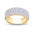 AFFY Men Wedding Band Ring Round Sparkling White Cubic Zirconia 7.3MM ...