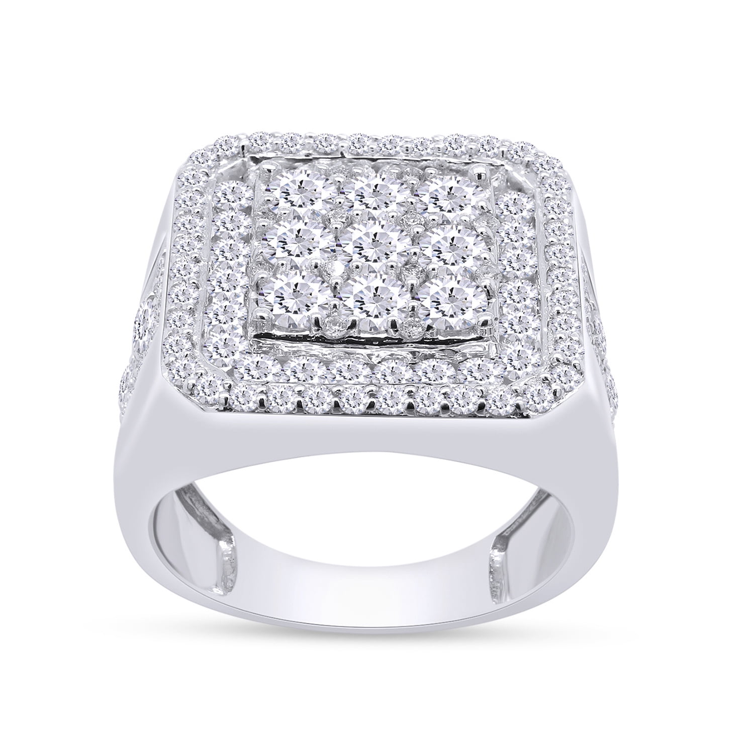 AFFY Mens Wedding Band Ring 3.00 Carat (ctw) Round Cut Lab Grown ...